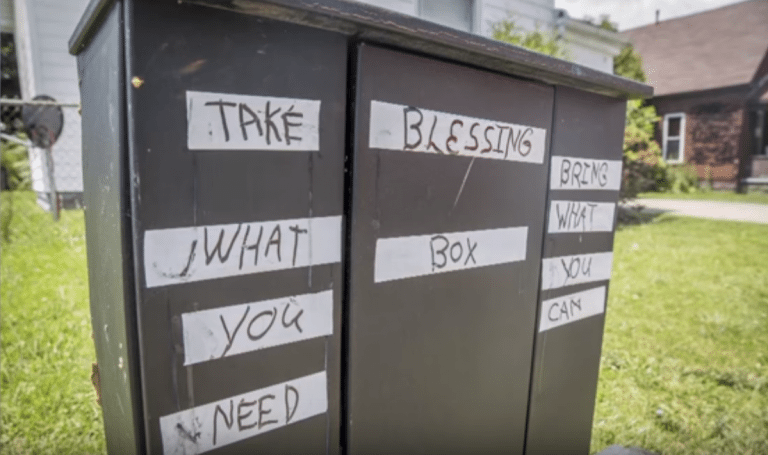 Woman sees friends in community struggling, creates "blessing box" to ...