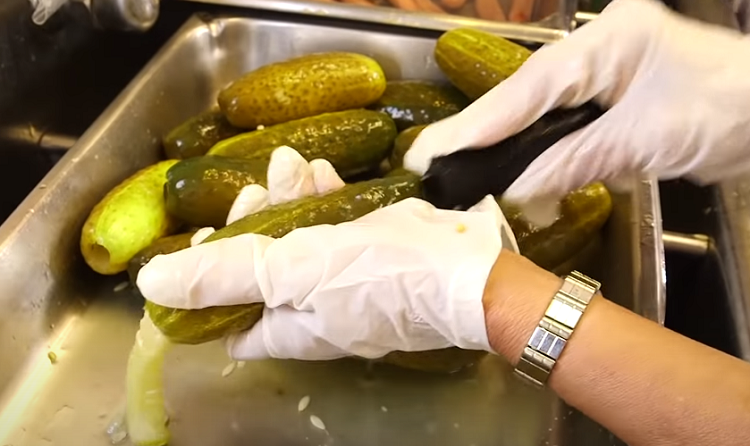 The Dilly Dog: a baseball-stand born dill pickle-stuffed corn dog ...