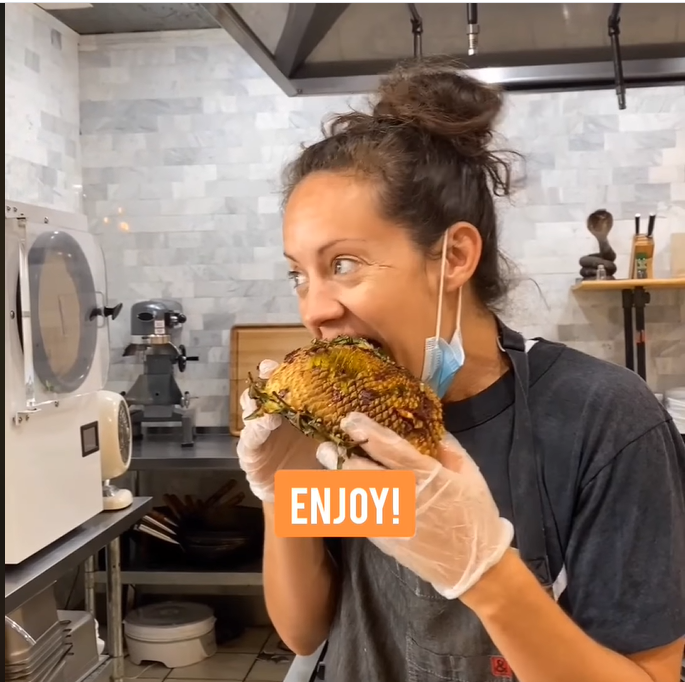 People are grilling whole sunflower heads like corn on the cob and it's ...