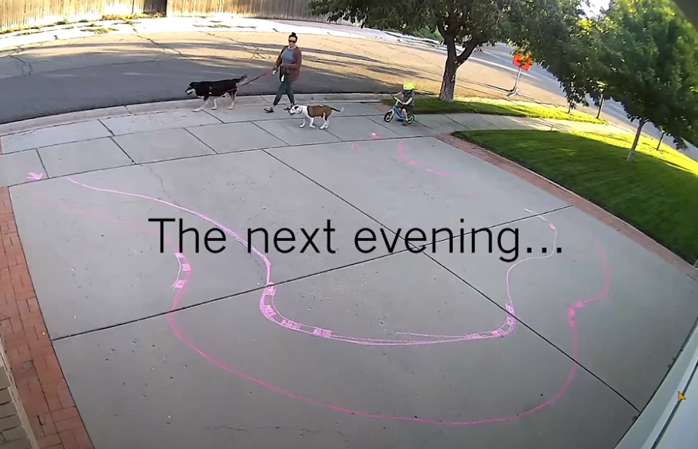 Man deals with kid who keeps playing in his driveway