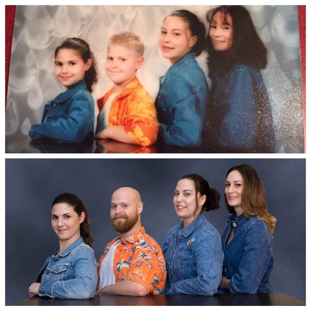 Family photo re-creations so clever they deserve a prize