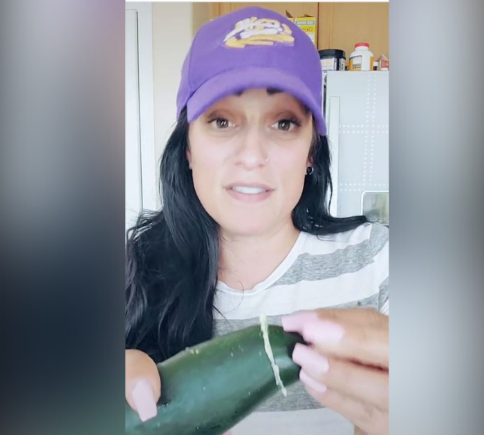 'Milking' cucumbers is the grossest latest food hack but it actually works