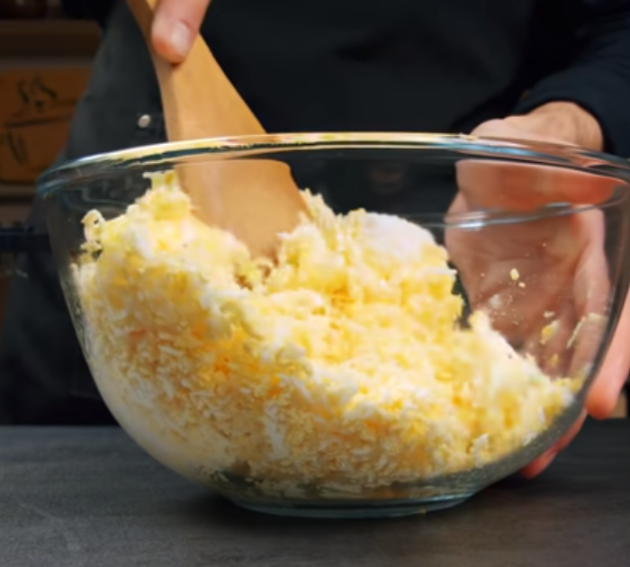 Put hard-boiled eggs through a grinder for a breakfast that's a million ...