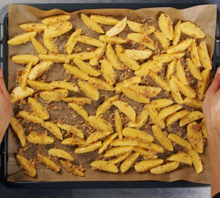 Make holes in peeled potatoes for a side dish that's way better than ...