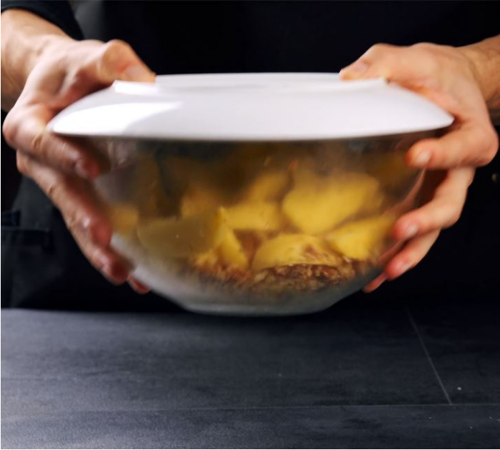 Make holes in peeled potatoes for a side dish that's way better than ...