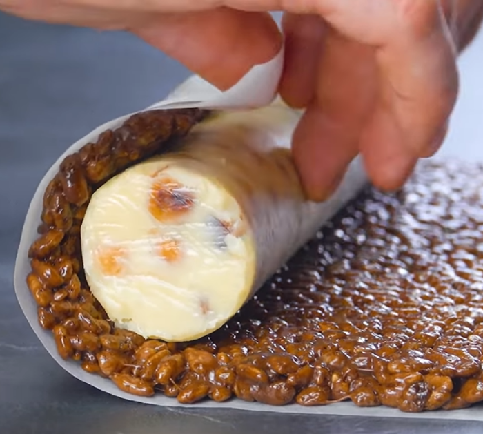 Pour this sweet, nutty mixture into a paper towel roll for a yummy take ...