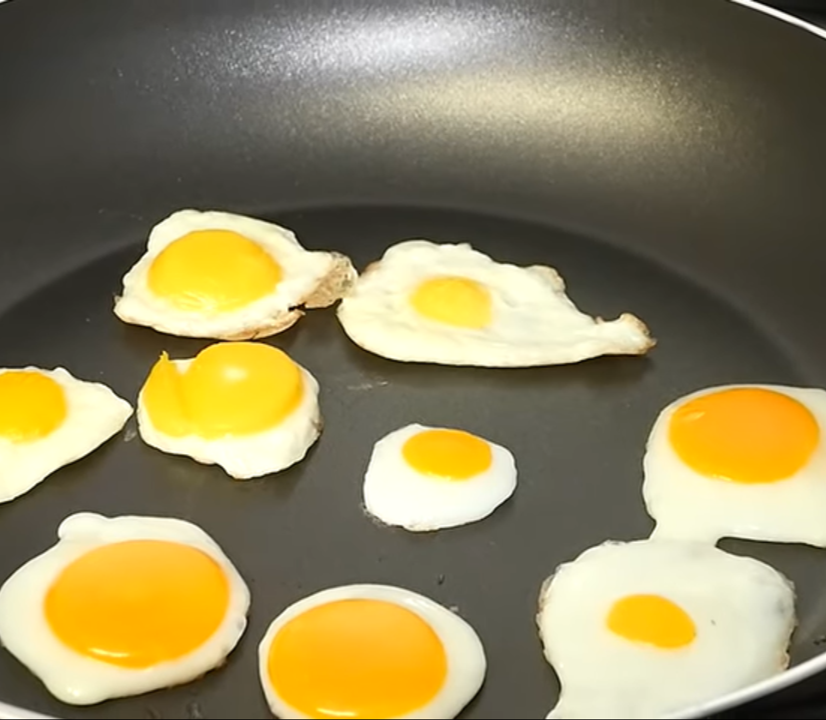Place an egg carton in the freezer to make the cutest, tiniest fried eggs