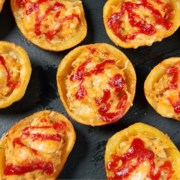 Chef hollows out potatoes then stuffs them for the crispiest and ...