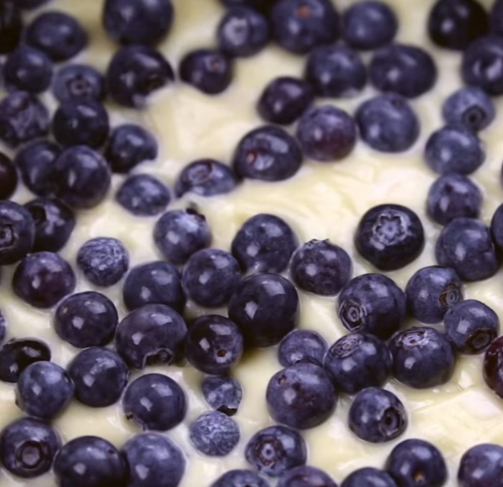 Mix blueberries with sour cream and lemon zest for cake that’s full of ...