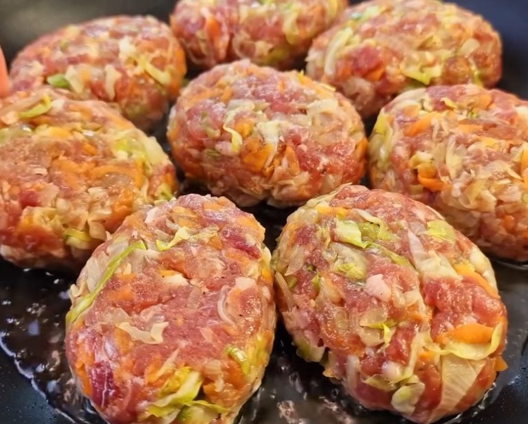 Cabbage and veggie stuffed meatball recipe