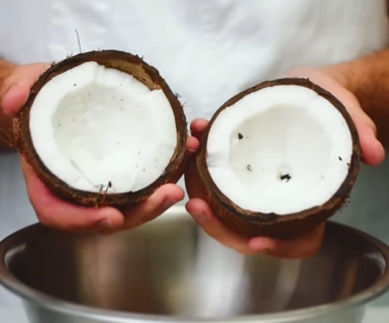 Chef shows simple way he opens coconuts without using a hammer or ...