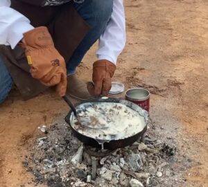 Cowboy shares delicious old-fashioned biscuits & gravy recipe