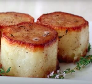 Put a bunch of potatoes in frying pan for recipe that will have family ...