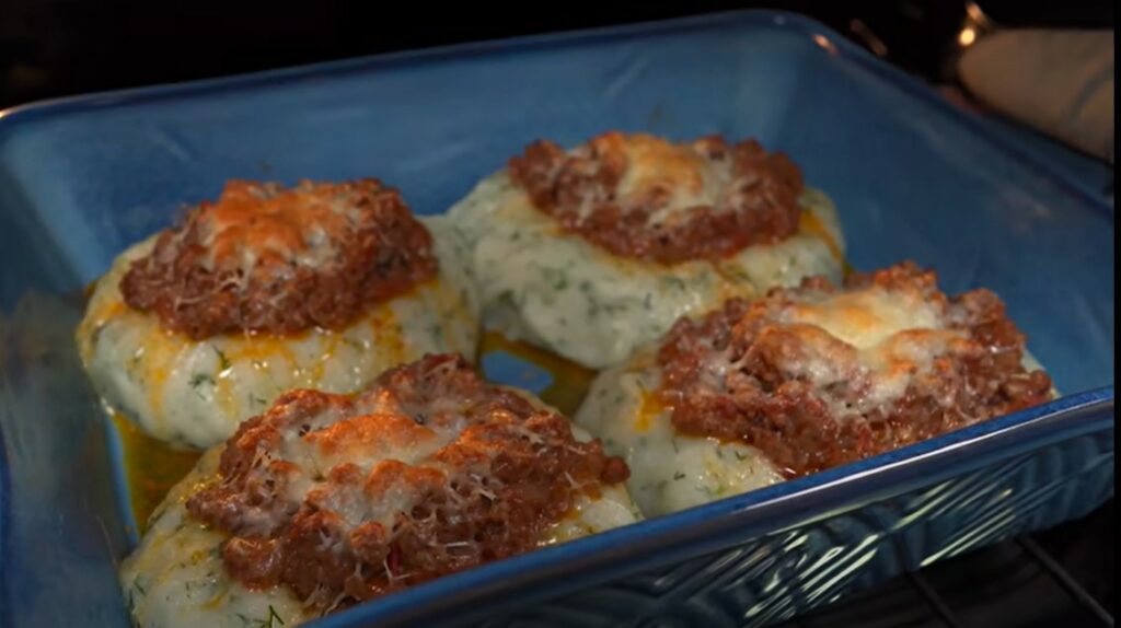 Mom fills mashed potato boats with meat for a scrumptious meal that ...