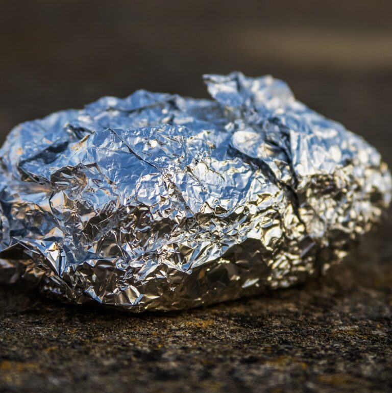 There’s one side of aluminum foil that shines more than the other. Here ...
