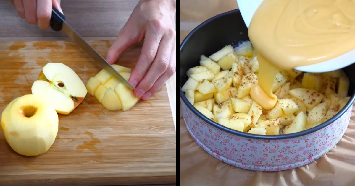 This scrumptious ‘apple cake’ requires only 3 apples and takes just ...