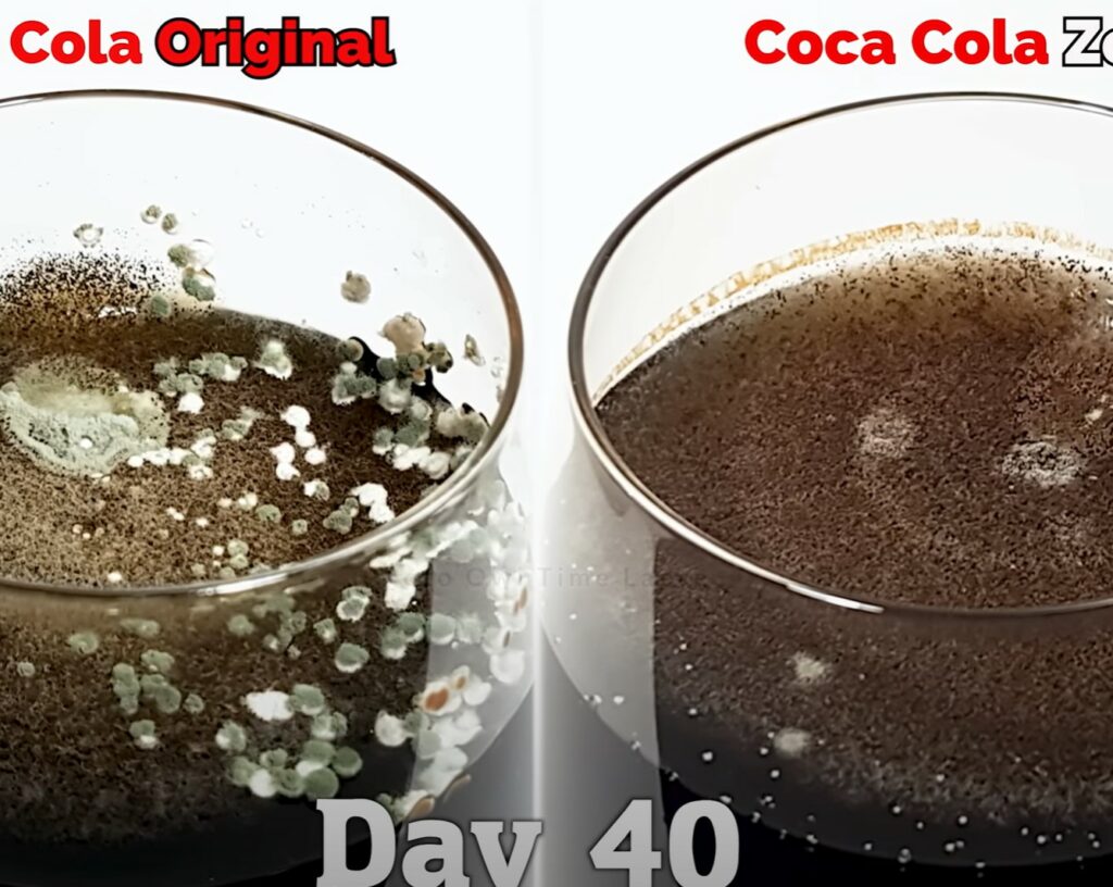 Man leaves glasses of Coke and Coke Zero out for 100 days to see what ...