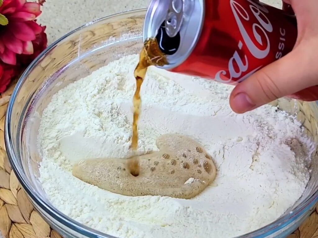 Grandfather taught me to just add Coca-Cola to flour for a baking hack ...